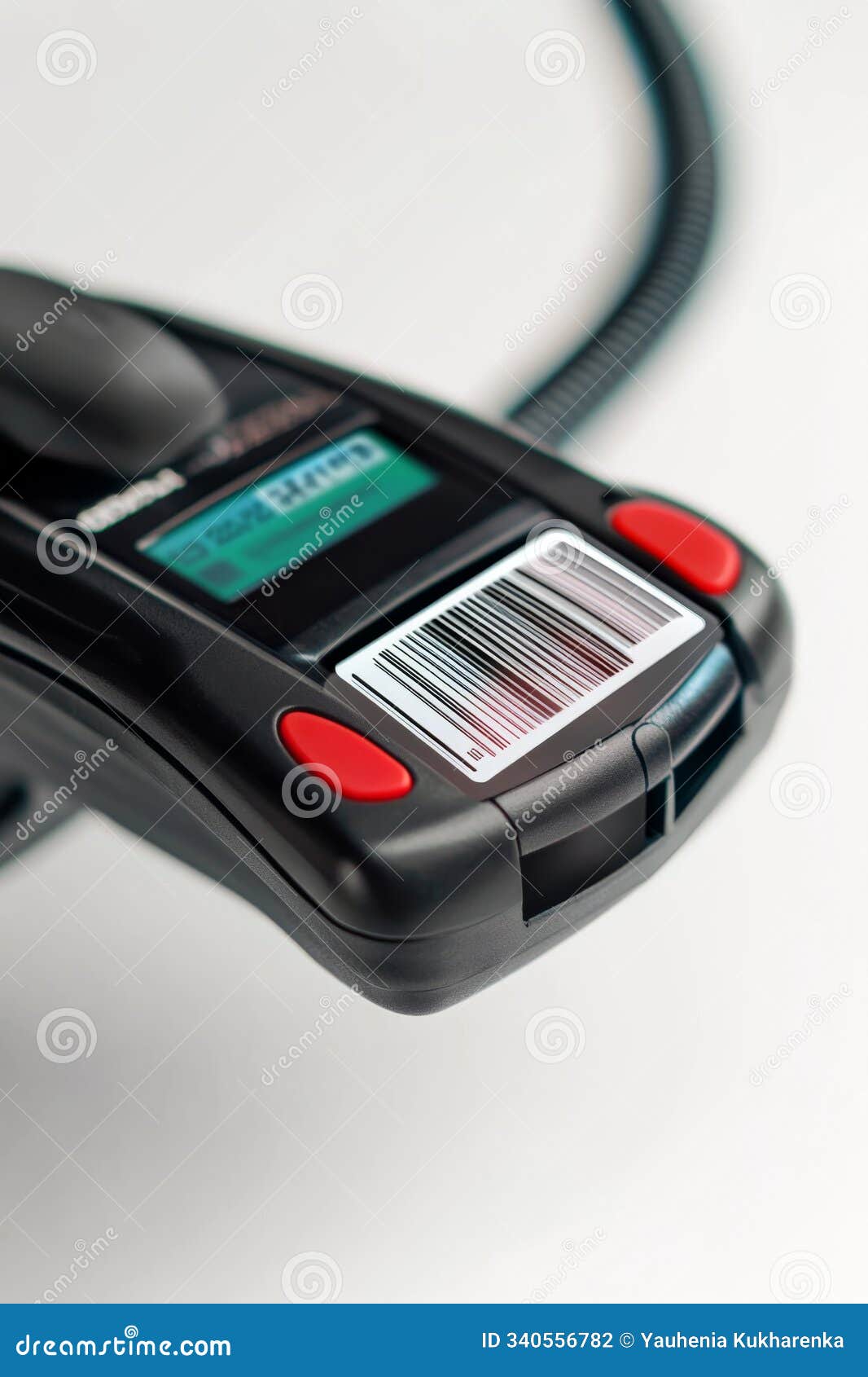 Barcode Scanner Reading Product Label Stock Illustration - Illustration ...