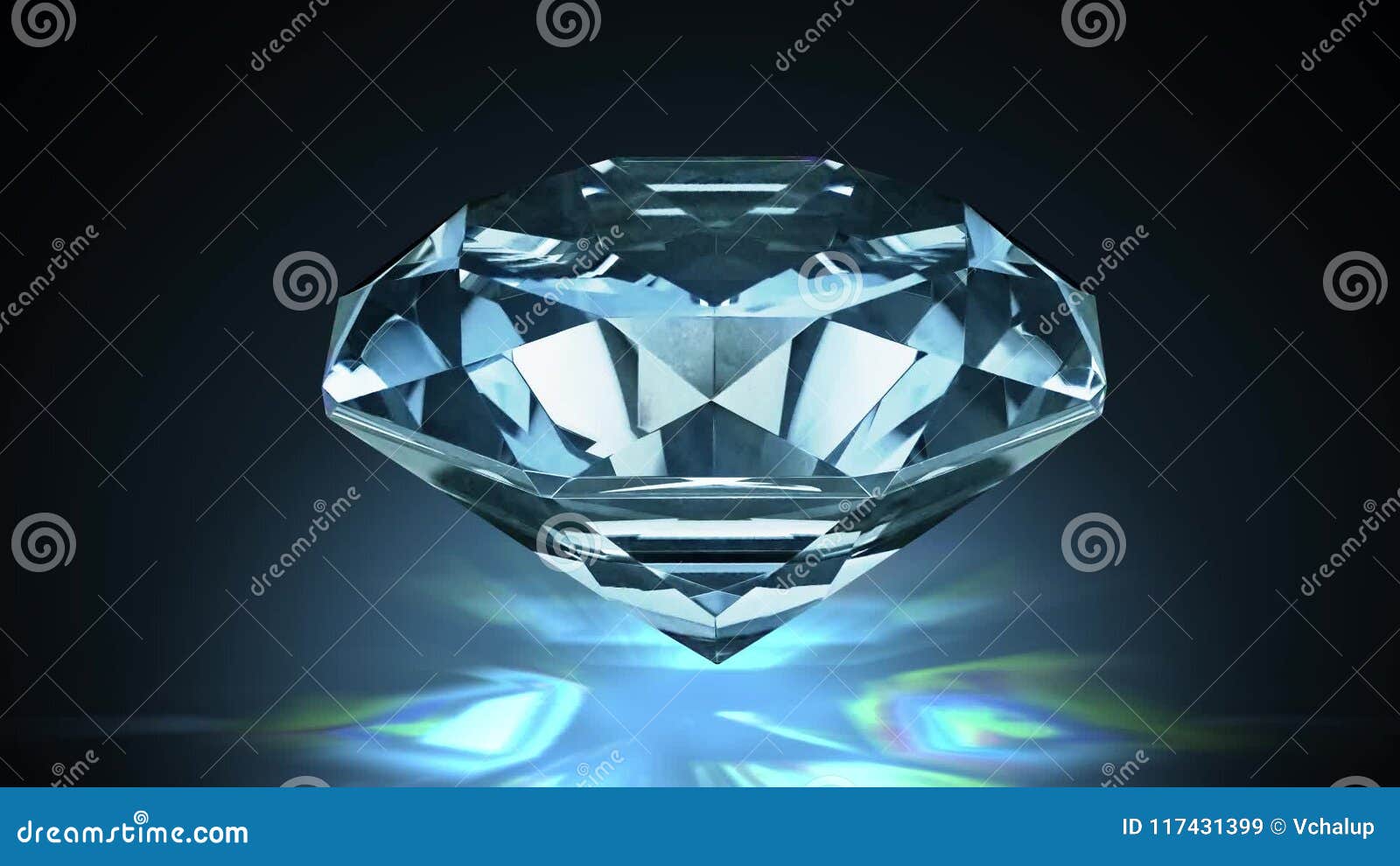 Close-up View on Big Rotating Diamond. Looping Animation Stock Video ...