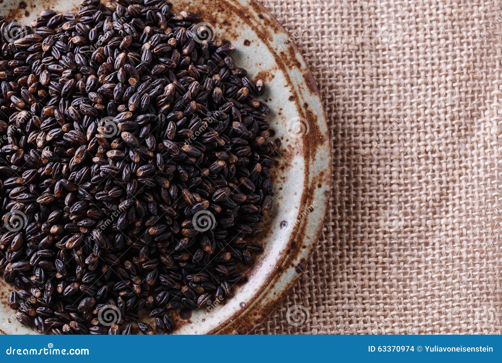 Close Up View of Black Barley Grains on Canvas Background Stock Photo ...