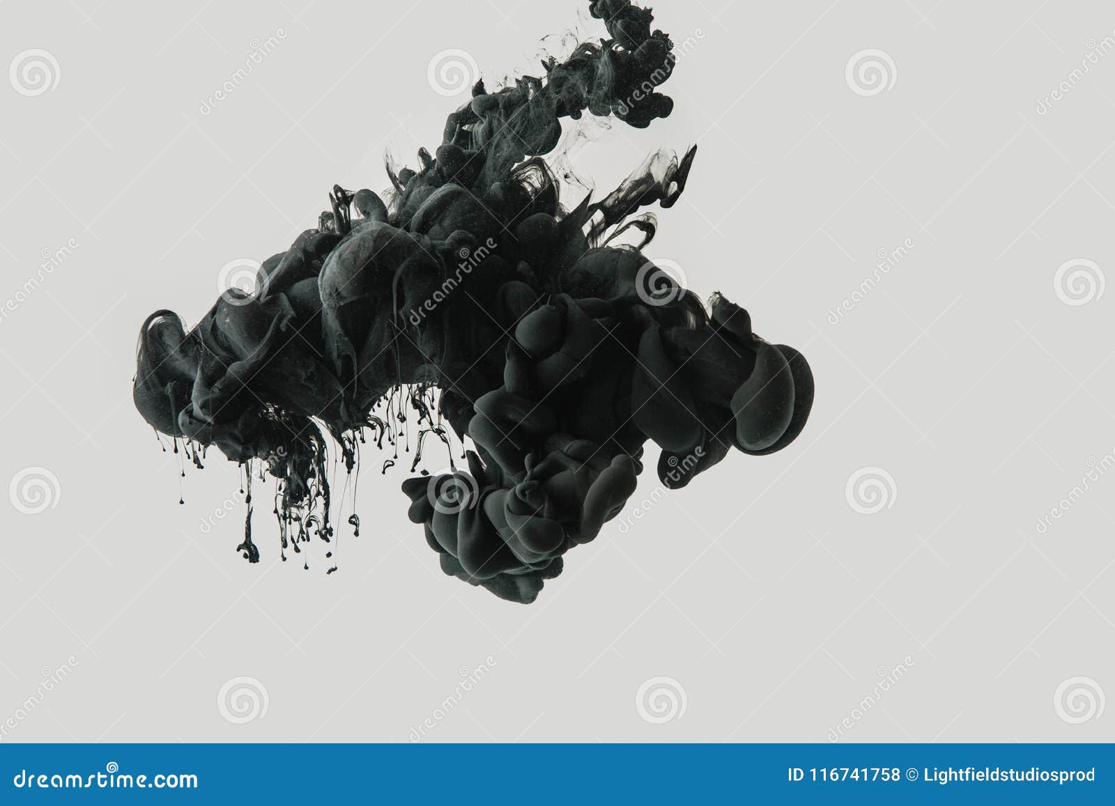 Close Up View of Black Paint Splash Stock Photo - Image of flow ...