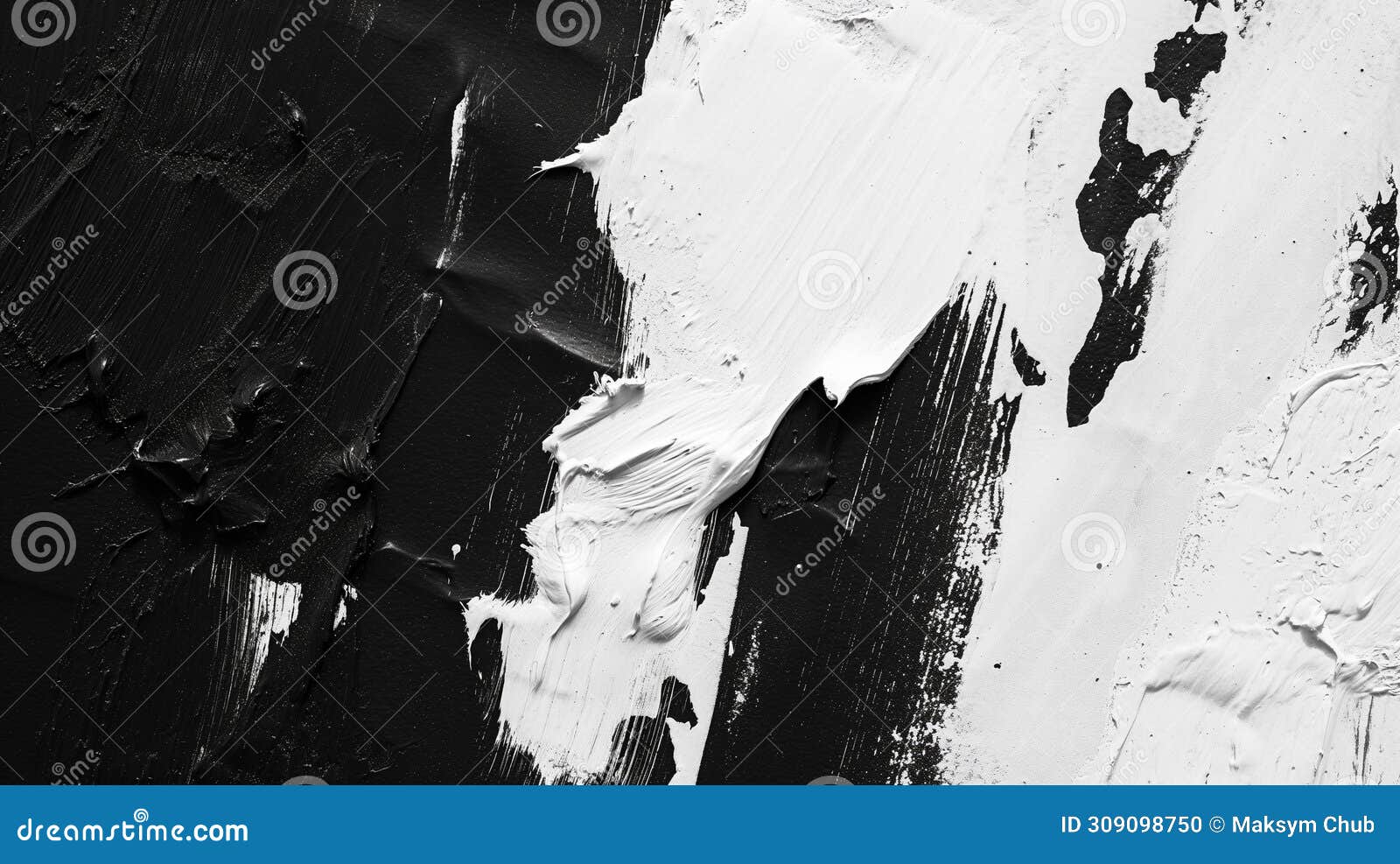 Abstract Black and White Paint Texture Stock Photo - Image of ...