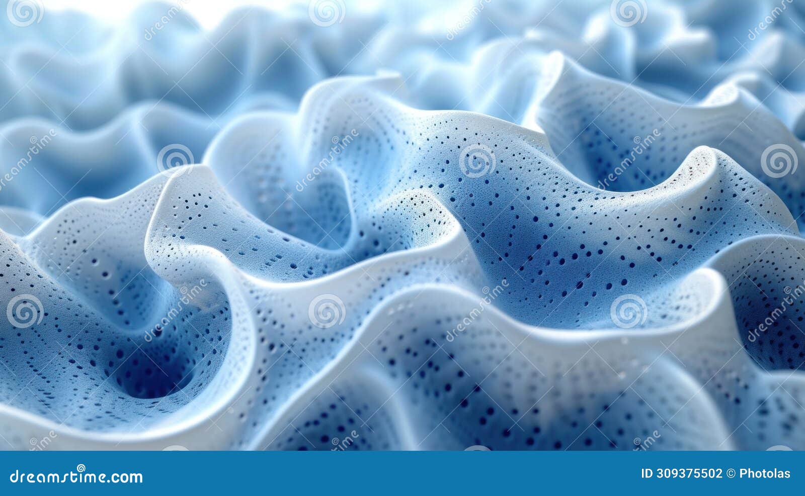 Close-Up View of Blue Foam Structure with Intricate Details and ...