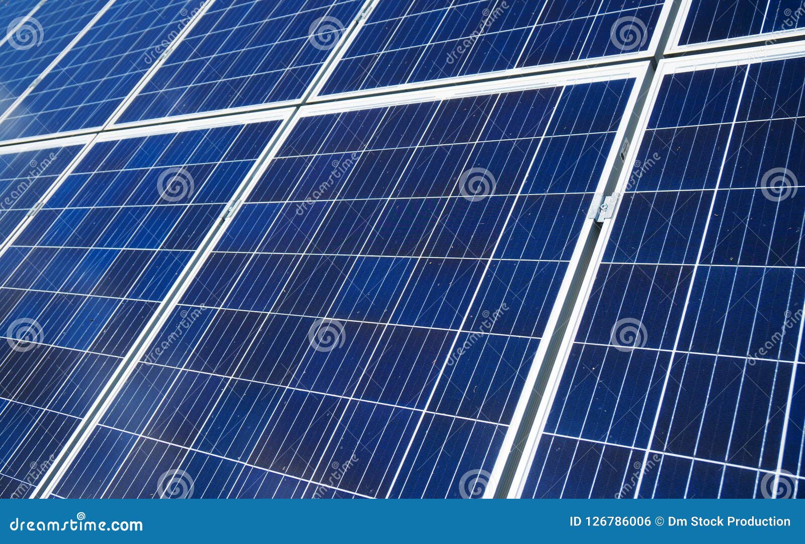 Blue solar panels. stock photo. Image of generation - 126786006