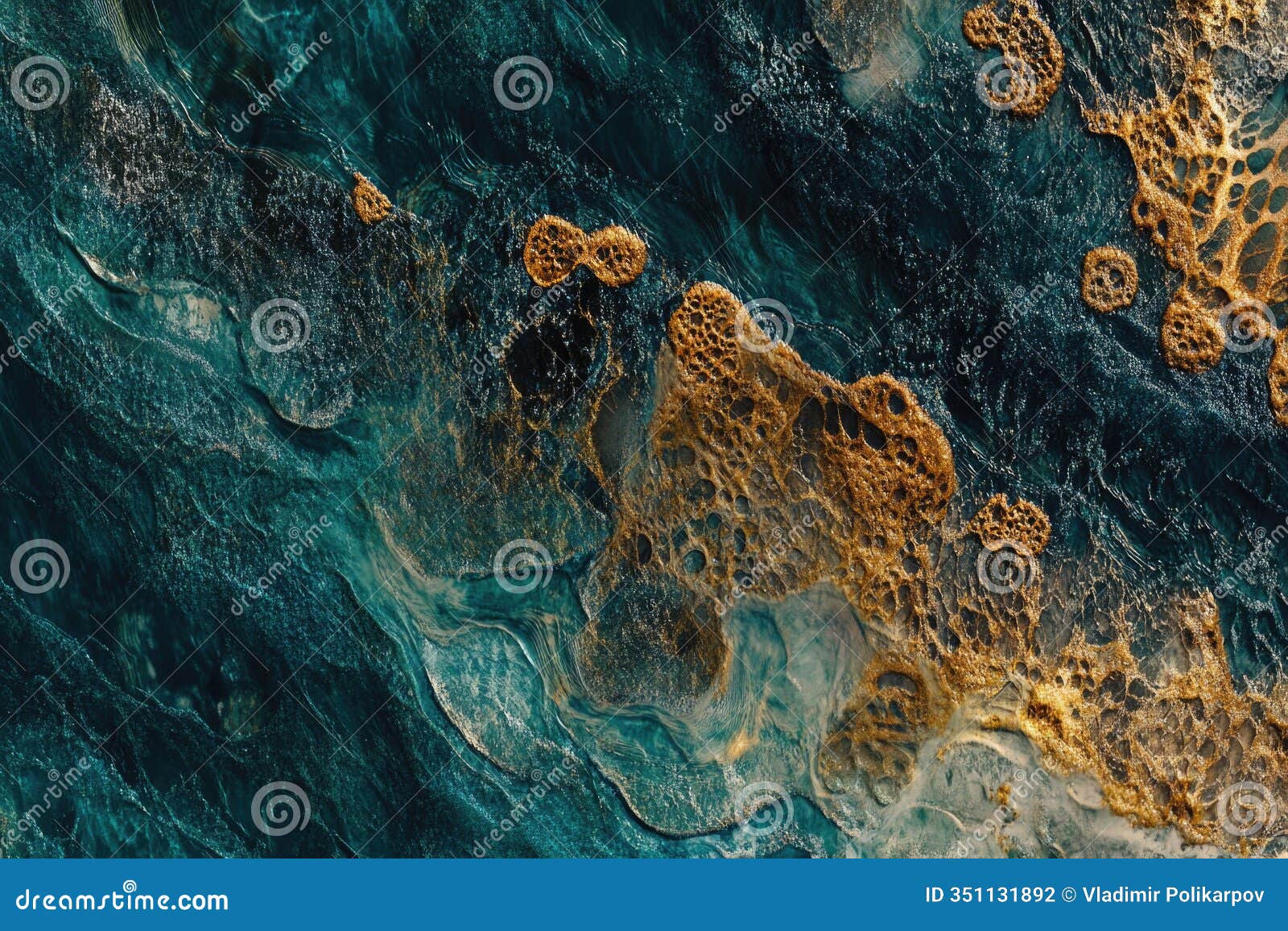 A Close-up View of a Blue and Yellow Chemical Compound, Suitable for ...