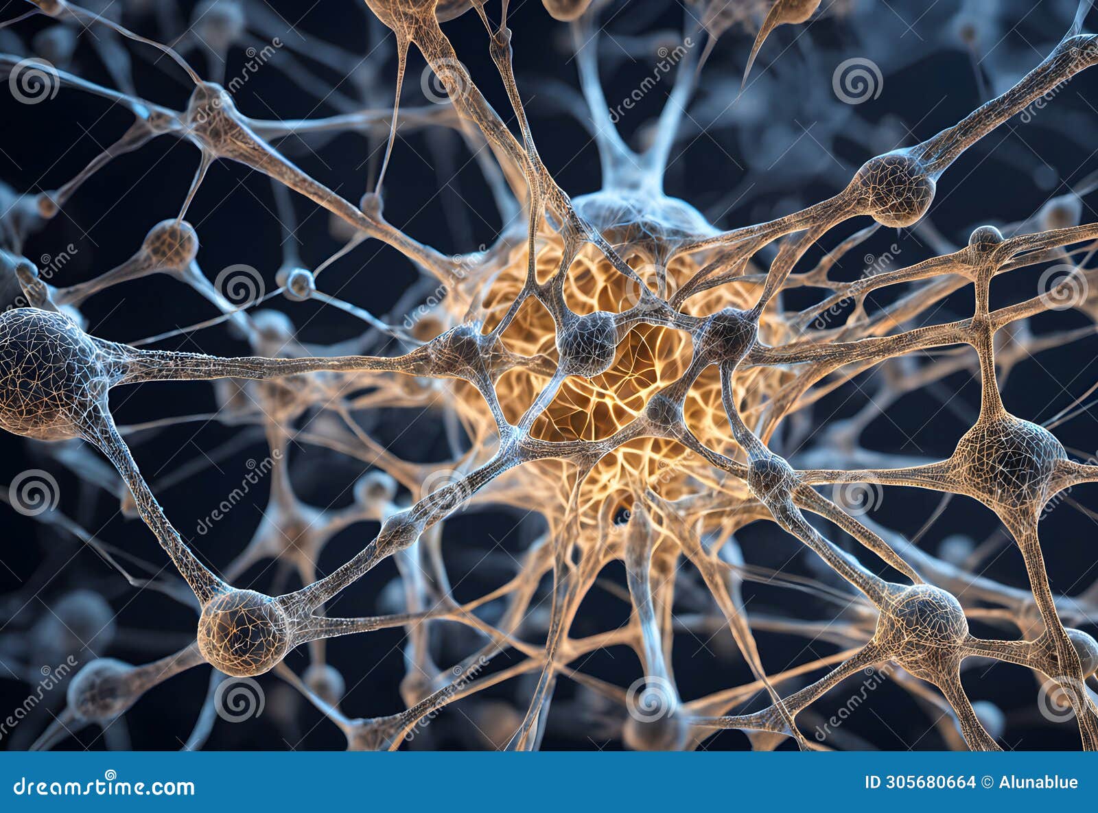 A Close-up View of a Brain, Showcasing Its Intricate Neuron Structure ...