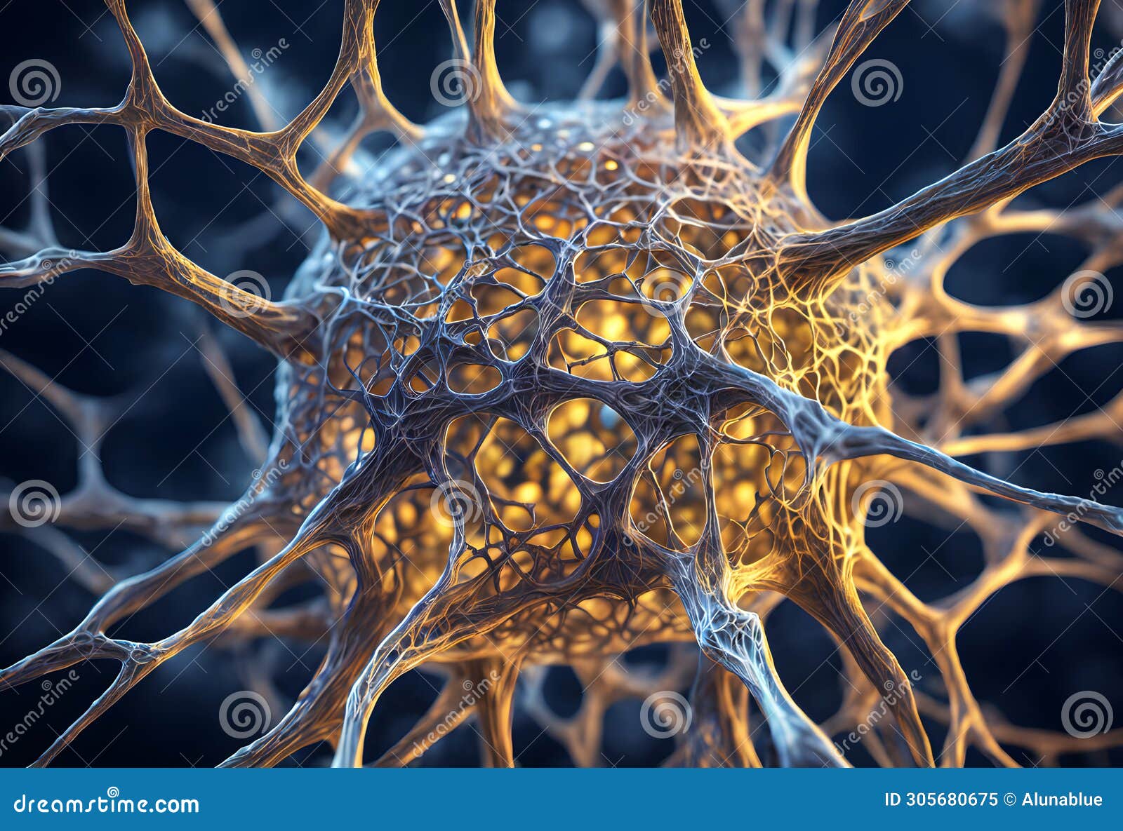 A Close-up View of a Brain, Showcasing Its Intricate Neuron Structure ...