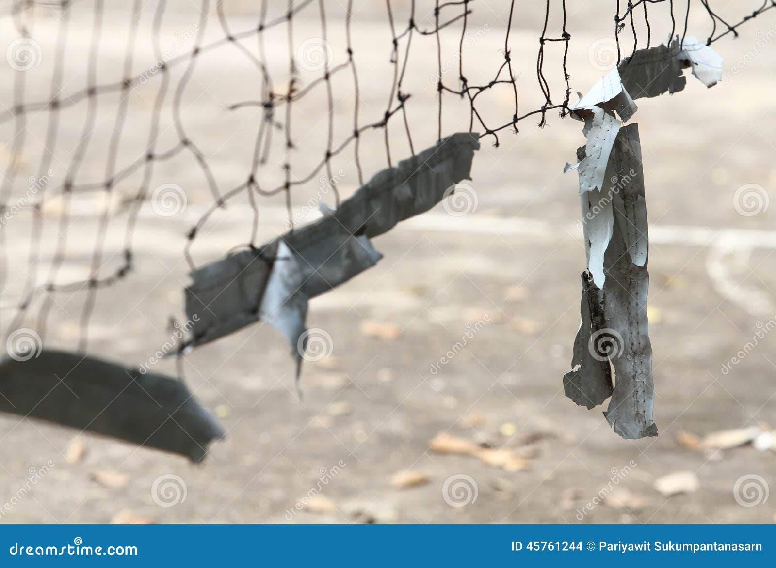 Close-up View of a Broken Volleyball Net Stock Photo - Image of broken ...
