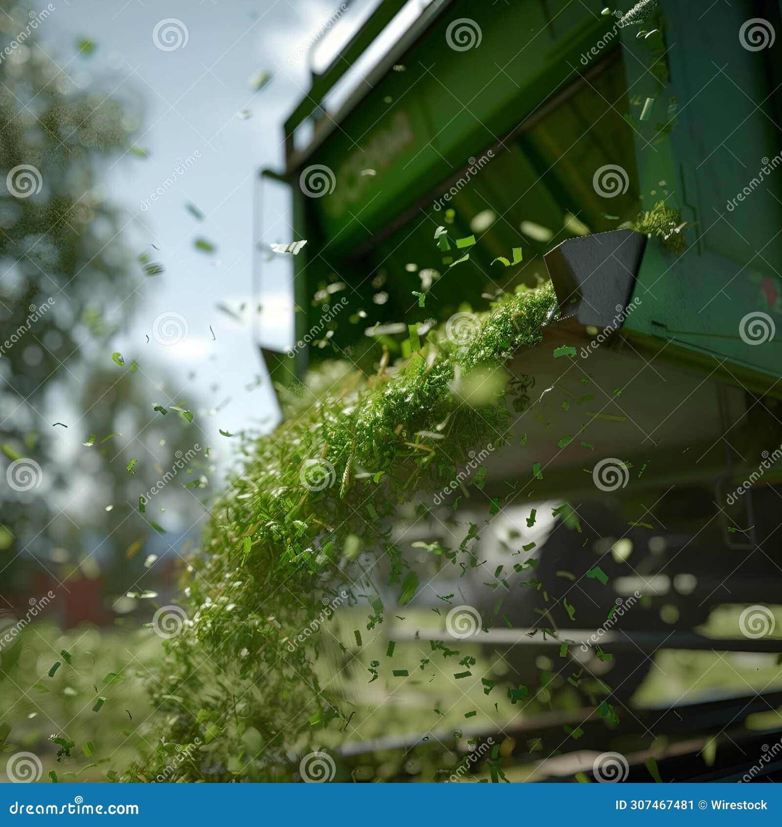 A Close Up View of a Bunch of Grass Flying through the Air Stock ...