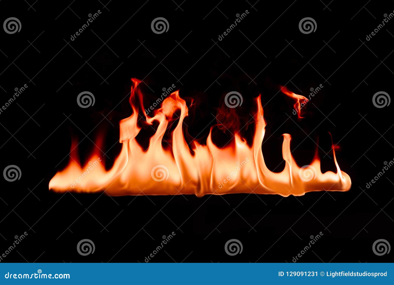 Close Up View of Burning Orange Fire Stock Image - Image of background ...