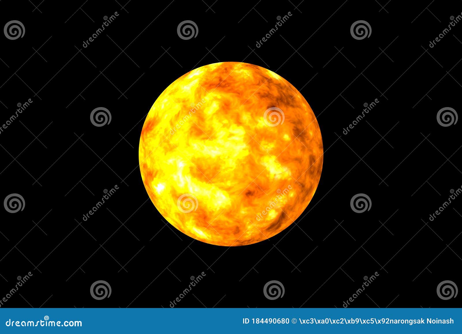 Close Up View of the Burning Sun. Full Part of the Sun Shape. Surface ...