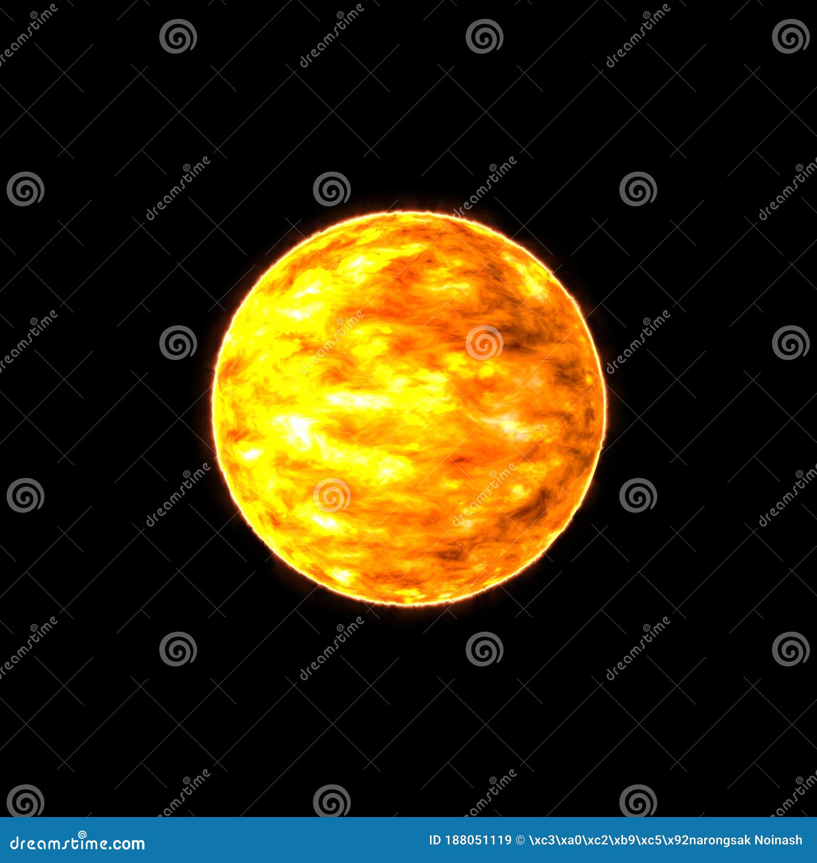 Close Up View of the Burning Sun. Full Part of the Sun Shape. Surface ...