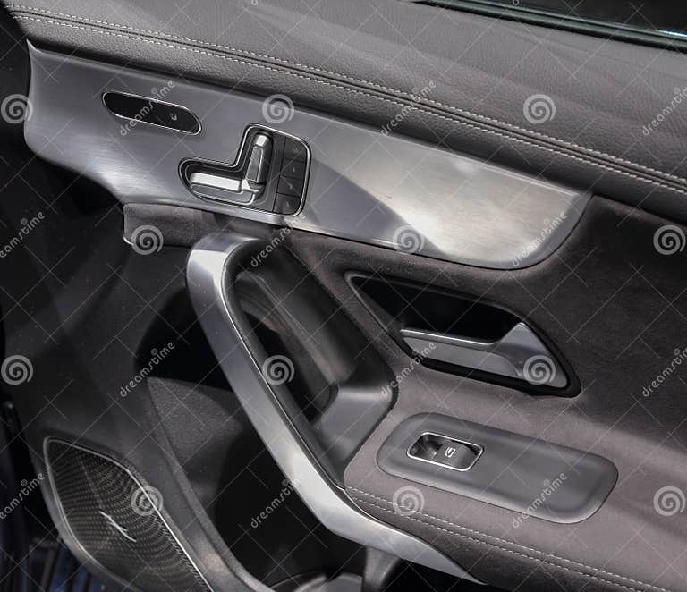 A Close Up View of Car Door Panel Stock Image - Image of luxurious ...