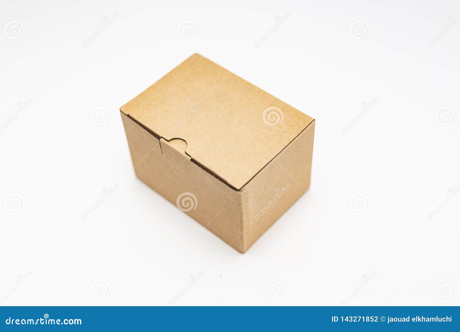 Close-up View of a Cardboard Box Over White Background Stock Photo ...