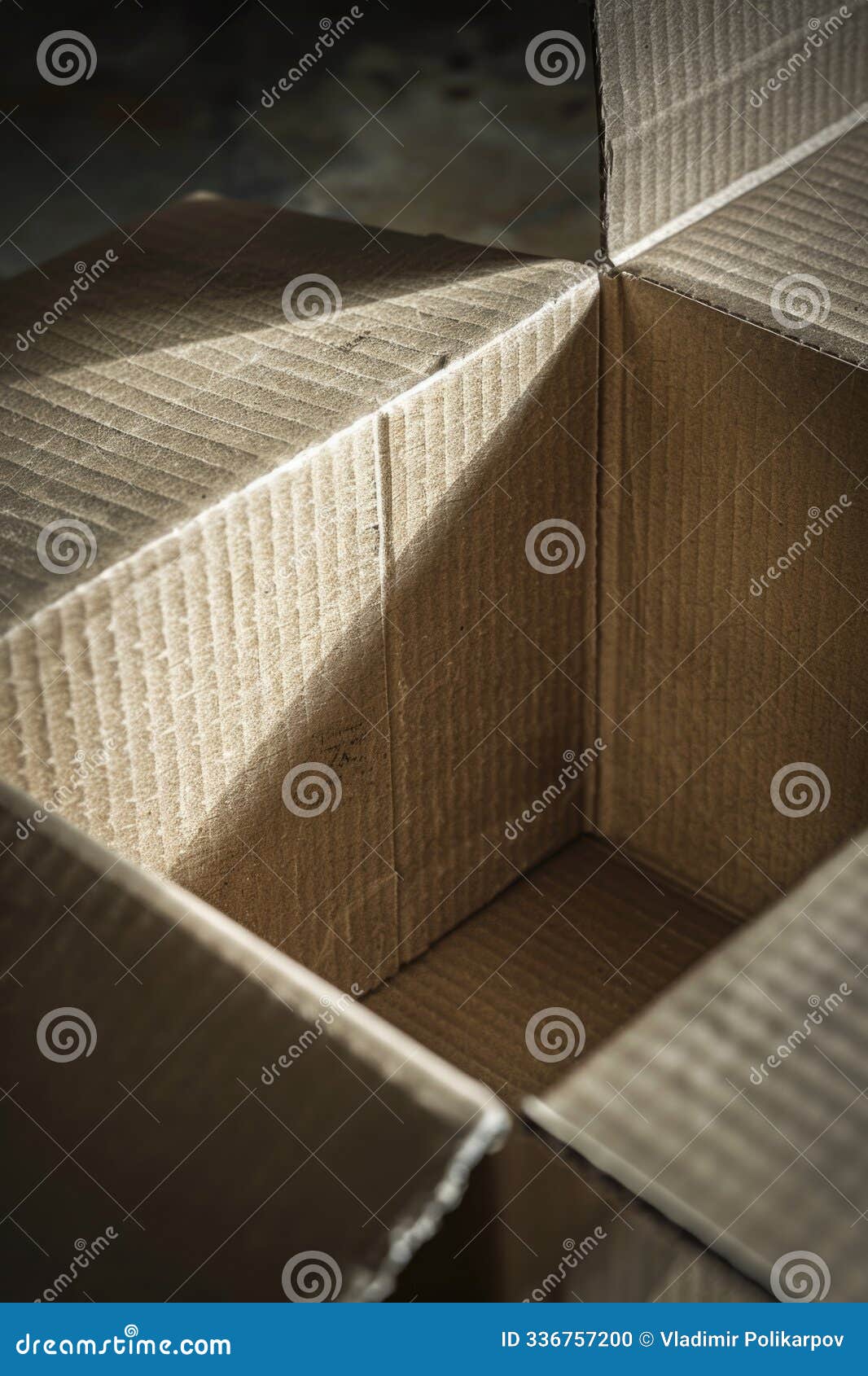 A Close-up View of a Cardboard Box on a Table, Suitable for Use in ...
