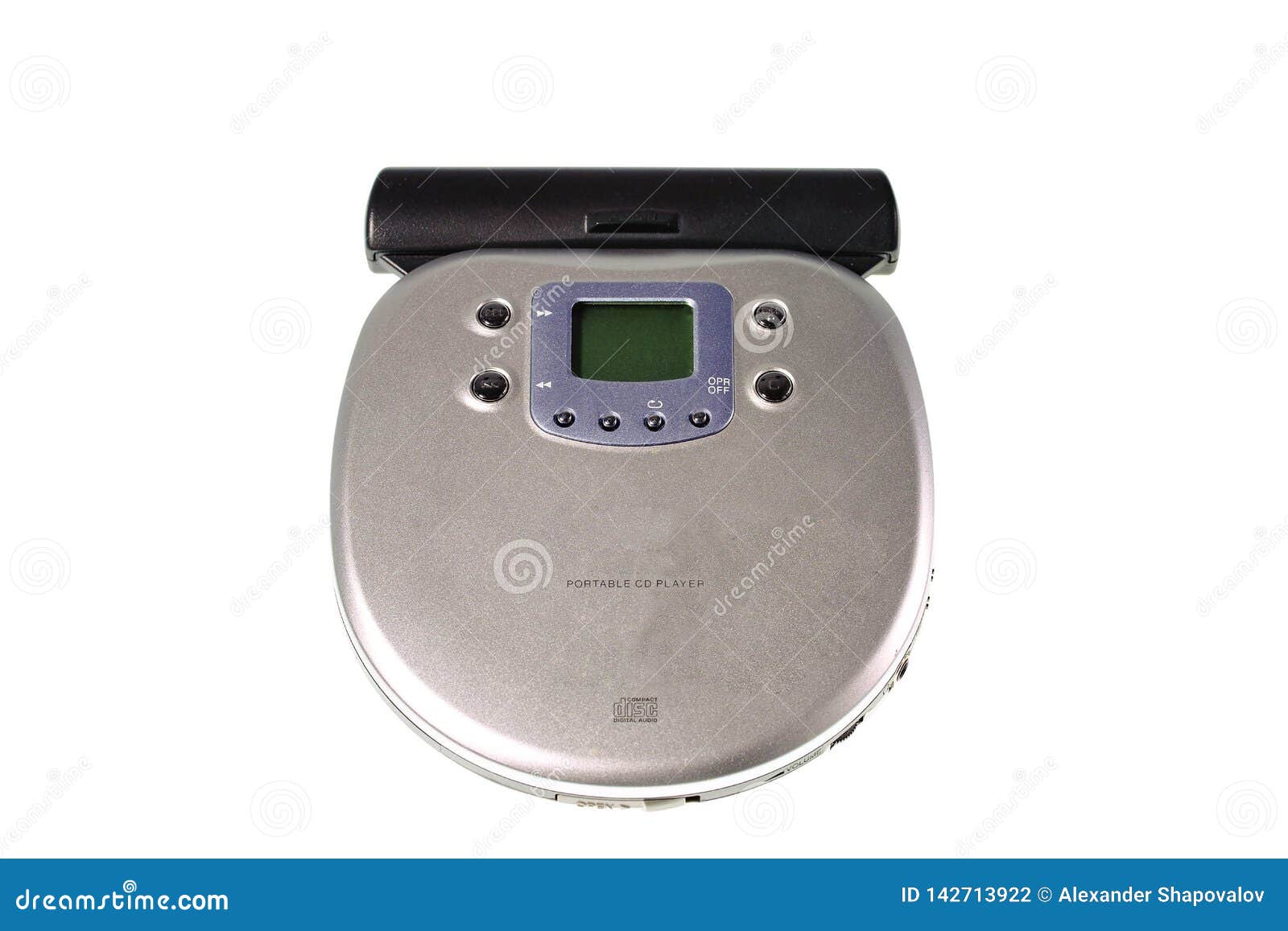 Close Up View of Cd Player Isolated. Old Technology Background. Stock ...