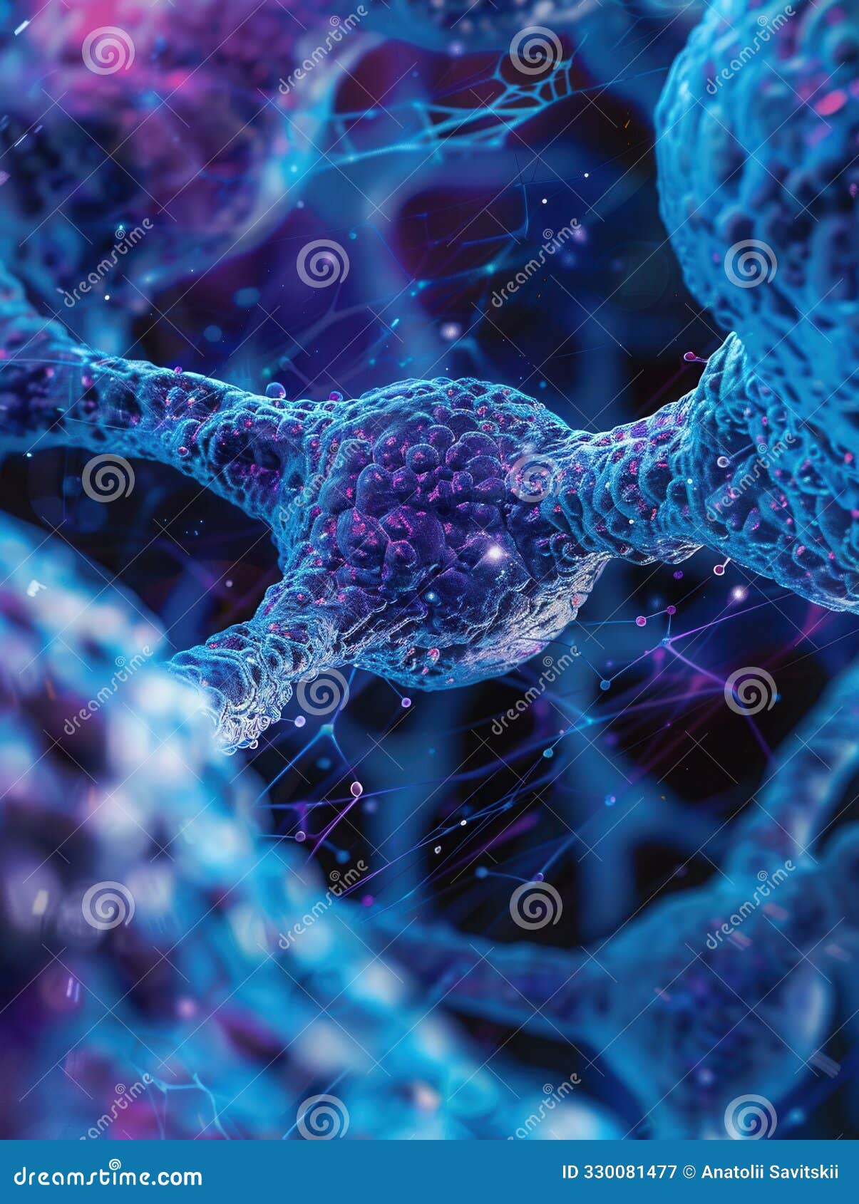 Close-up View of Cellular Structures Showcasing Visible Nuclei and DNA ...