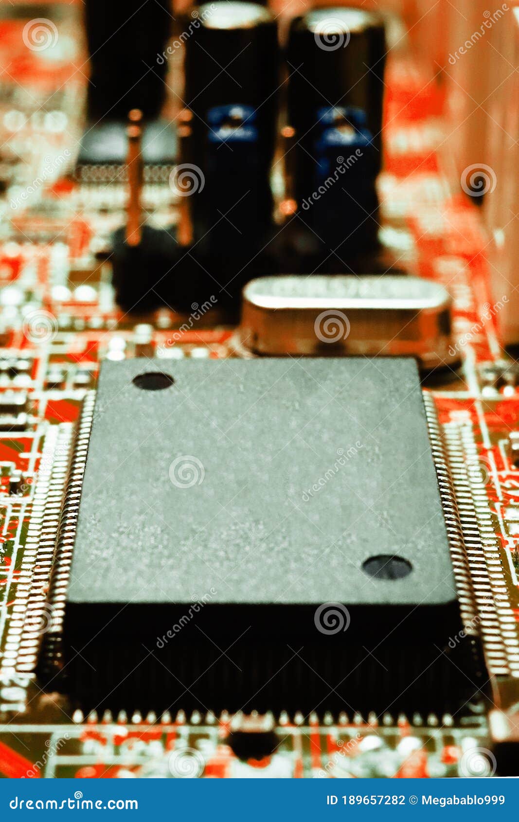 Close Up View of Central Computer Processor CPU Blank Microchip for ...