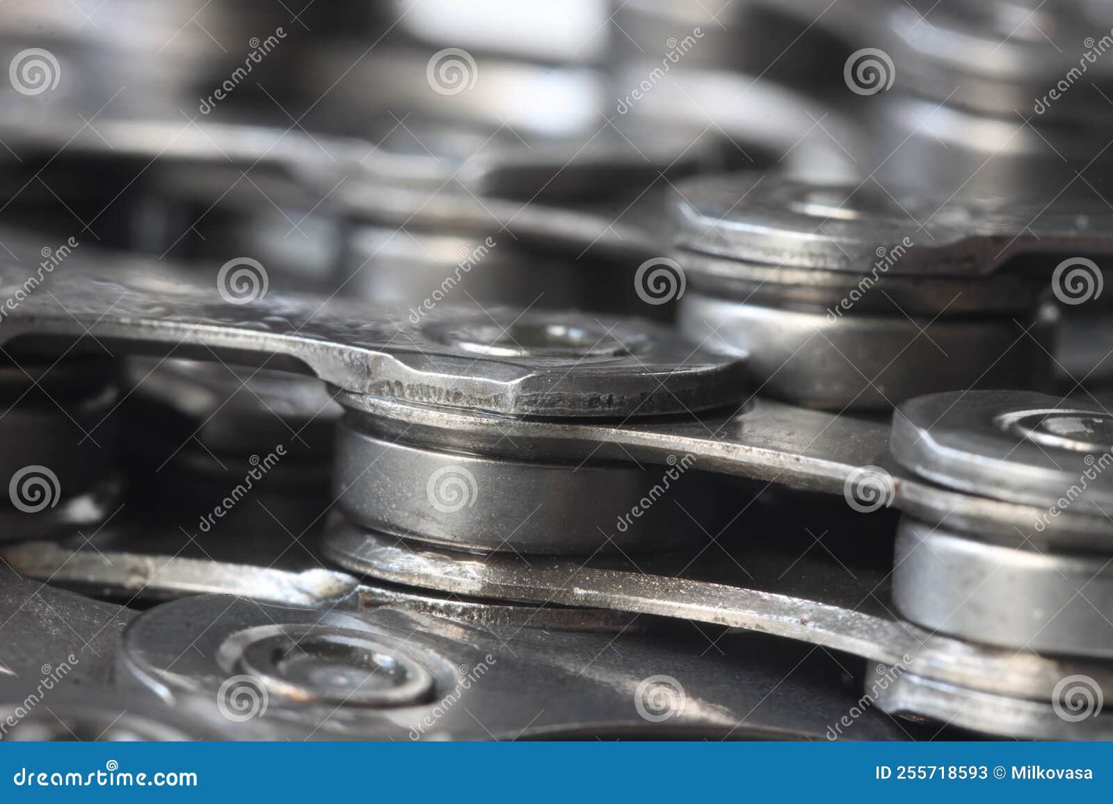 A Close-up View of Chain Links Stock Illustration - Illustration of ...