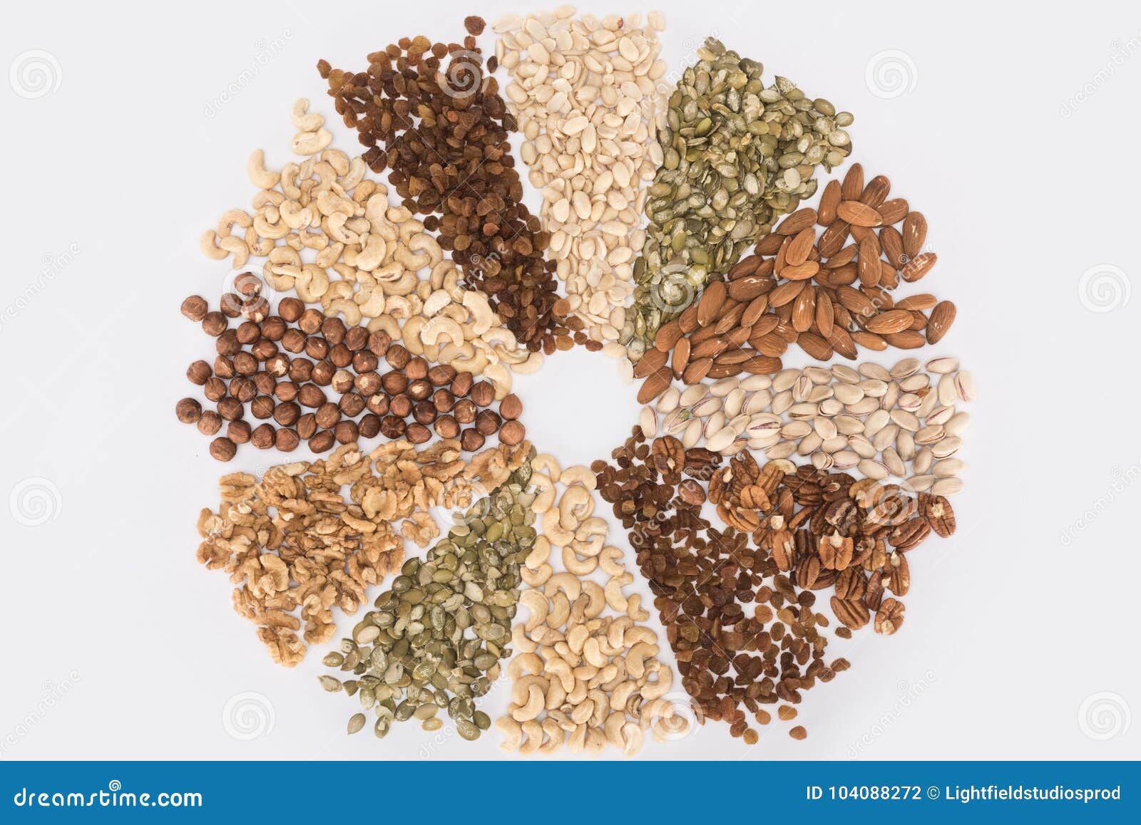 Circle Made from Assorted Nuts Stock Photo - Image of closeup, mixed ...