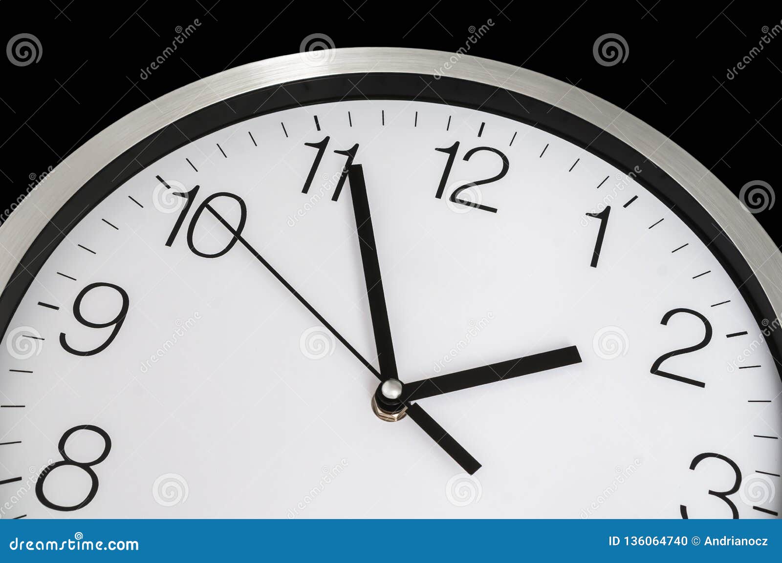 Close-up View of Clock - Deadline and Time Concept Stock Photo - Image ...