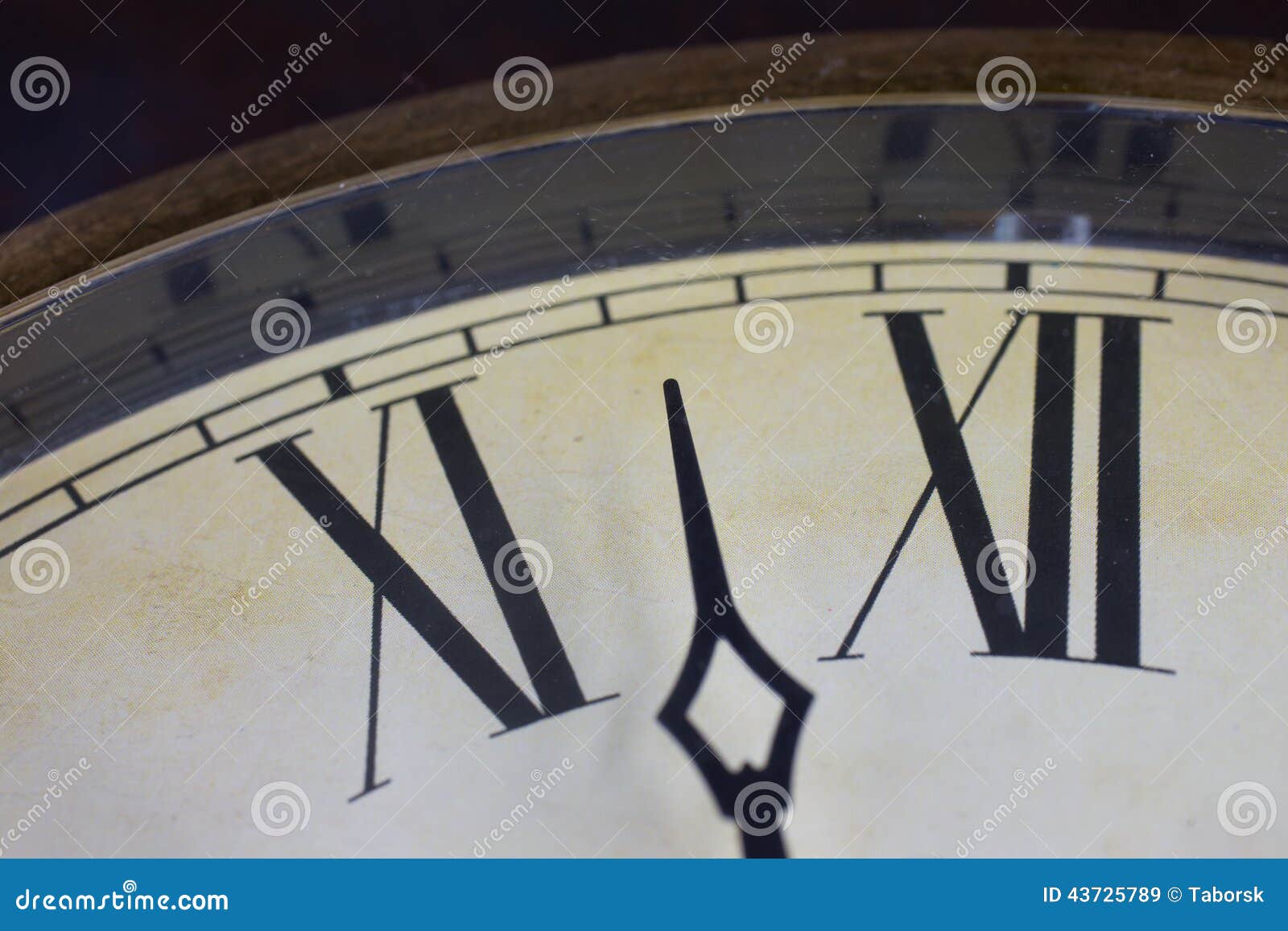 Close Up View on a Clock Face Stock Image - Image of hands, golden ...