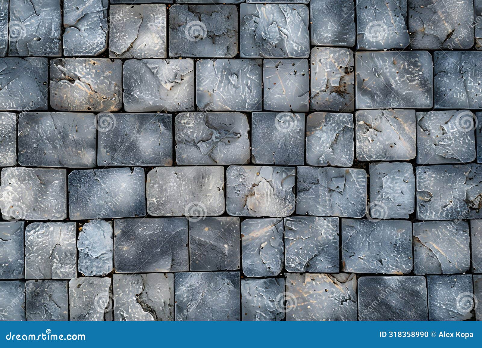 Close-up View of a Cobblestone Path Showcasing Texture and Patterns ...