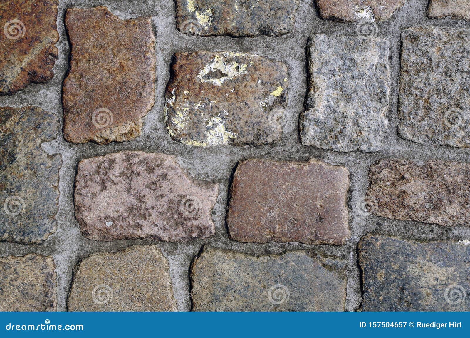 Close Up View of Cobblestone Pavement Stock Image - Image of pavement ...