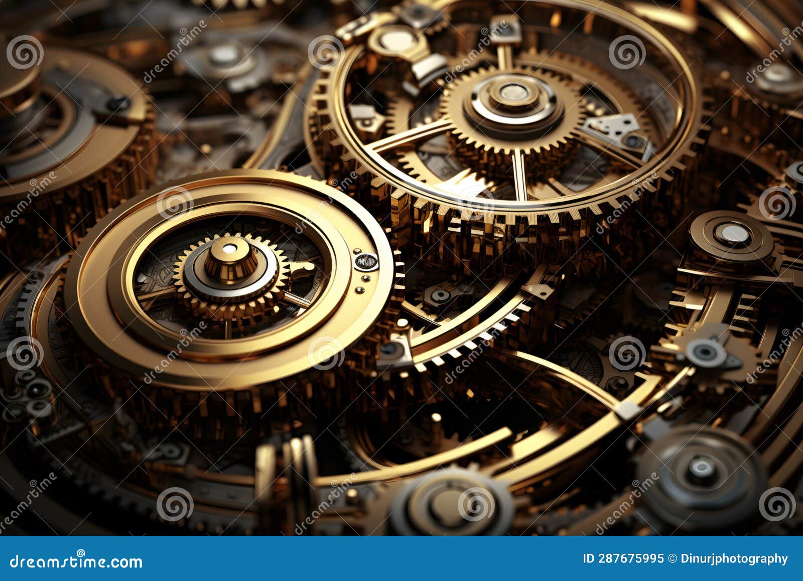 Close-up View of Cogs and Wheels Stock Illustration - Illustration of ...