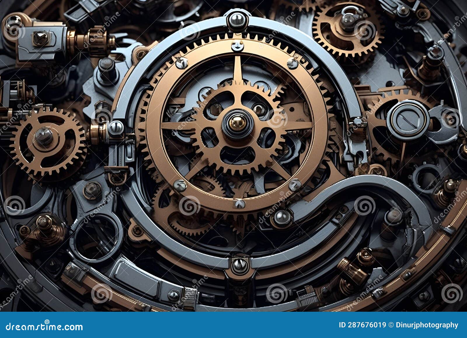 Close-up View of Cogs and Wheels Stock Illustration - Illustration of ...