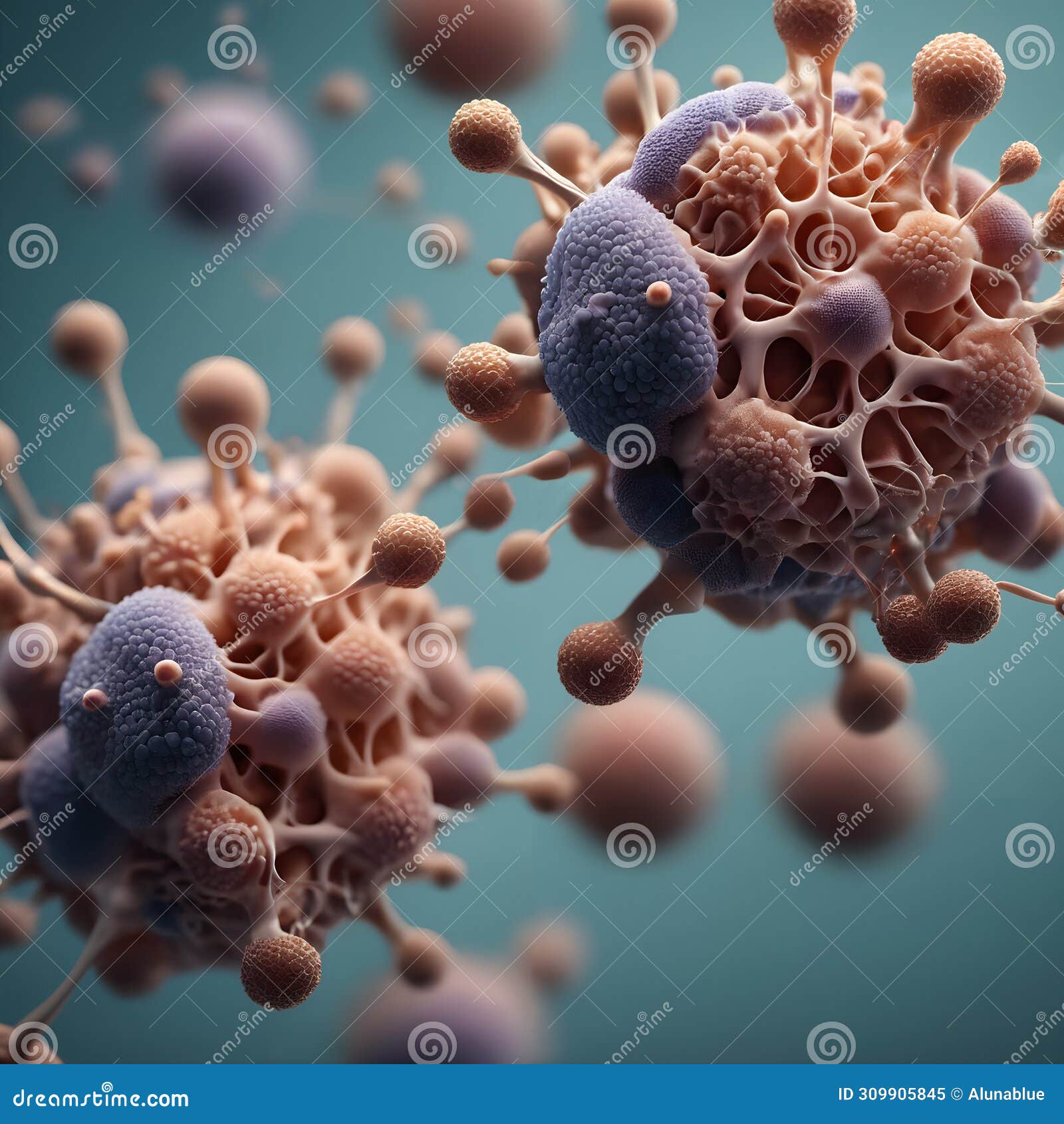 A Close-up View of a Collection of Spherical Cellular Structures. Stock ...