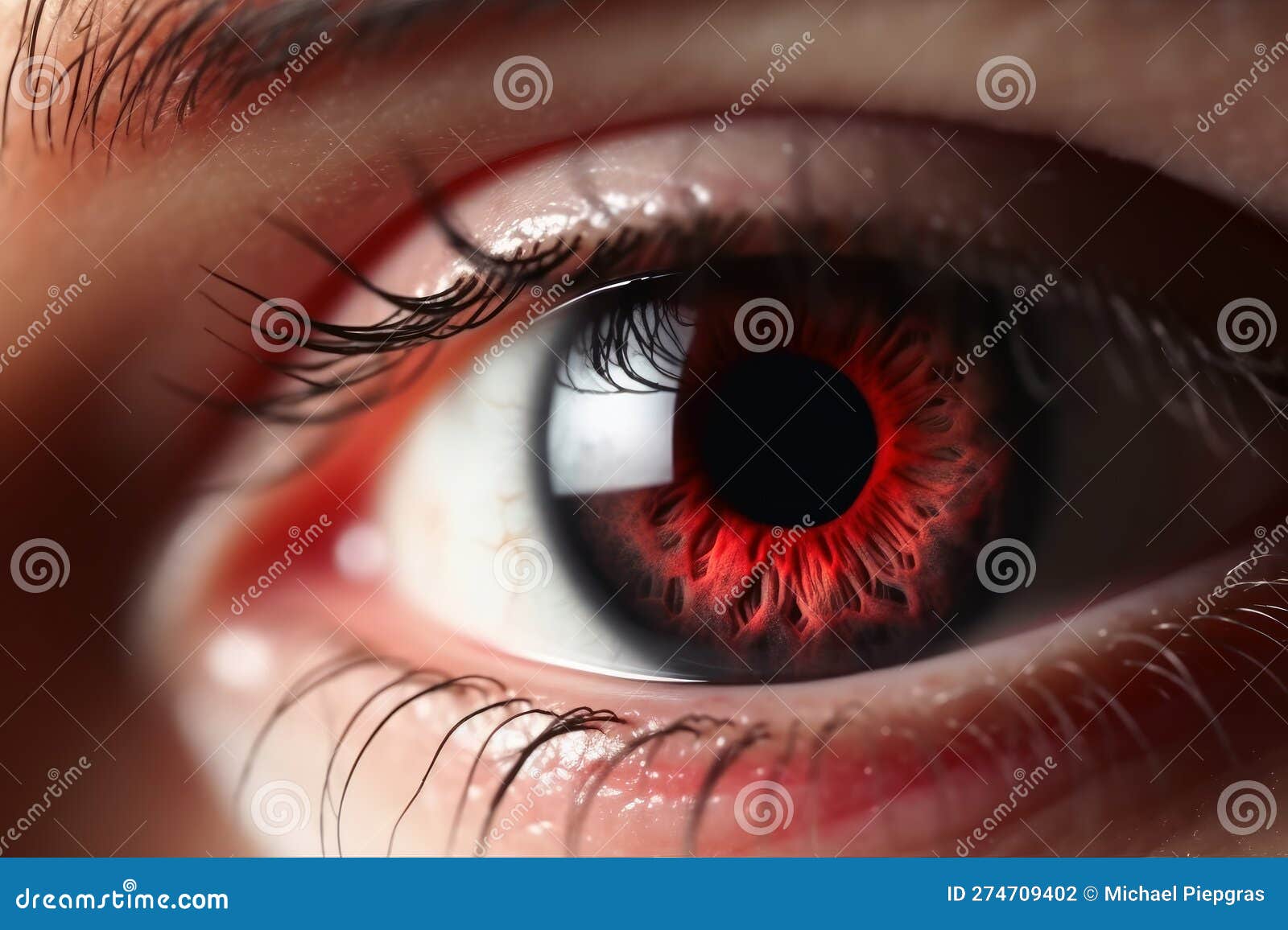 Close Up View at a Colored Human Eye Created with Generative AI ...