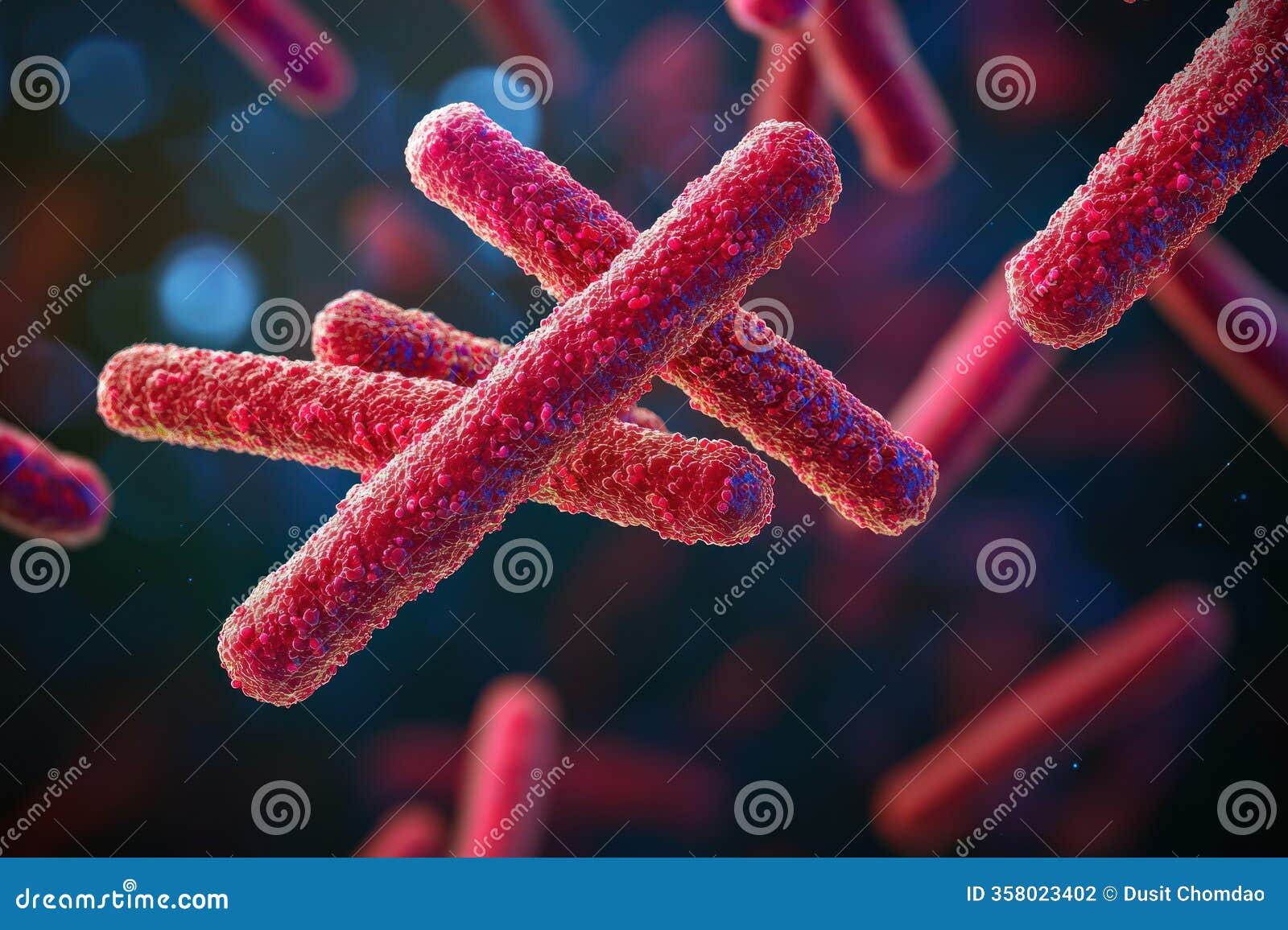 Close Up View of Colorful Bacteria in Scientific Context, Showcasing ...