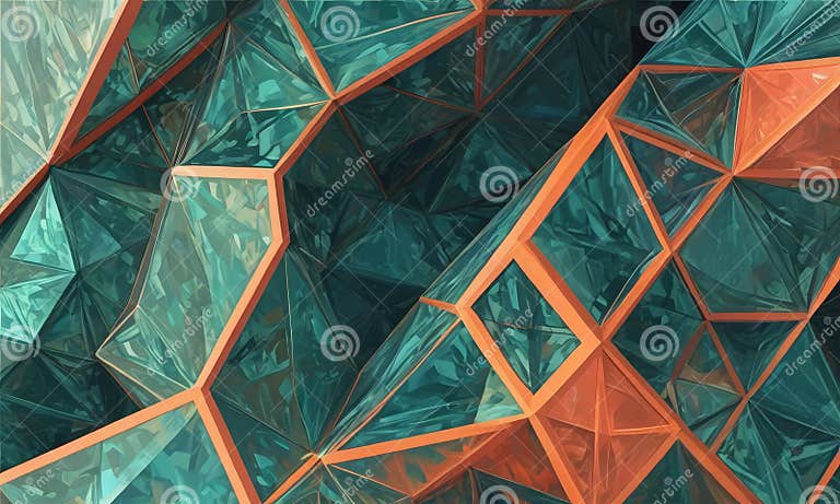 Close-up View Complex, Abstract Geometric Pattern Composed Overlapping ...