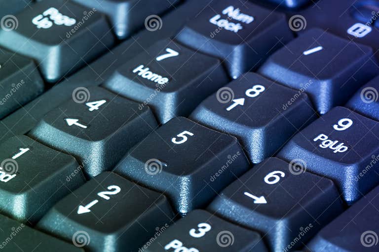Close-up View of Computer Keyboard Stock Image - Image of desk, device ...