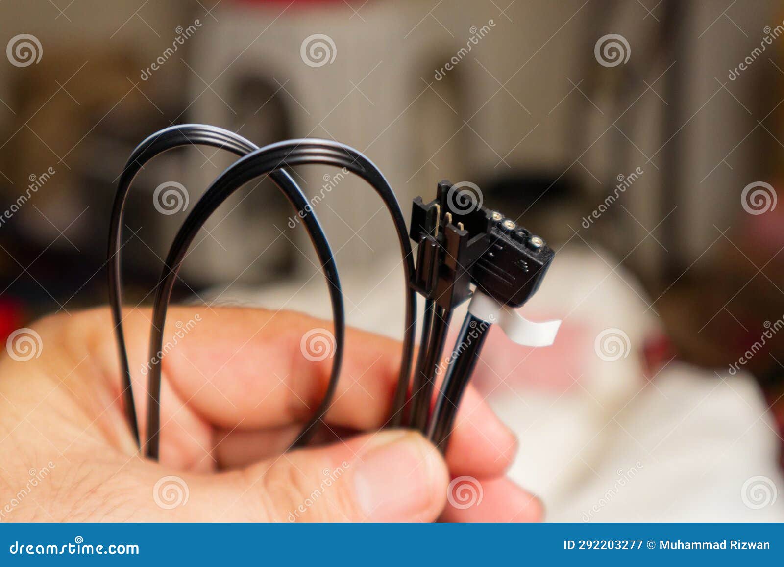 Close Up On SATA Connector On Motherboard PC Stock Photo ...