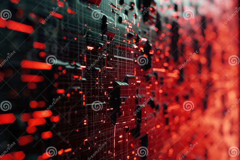 A Close-up View of a Computer Screen Displaying Red Lights and Error ...