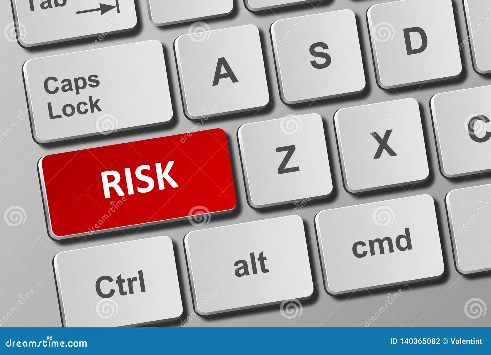 Keyboard with risk button stock illustration. Illustration of market ...