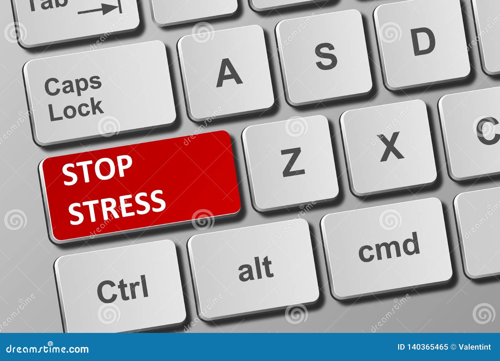 Keyboard with Stop Stress Button Stock Illustration - Illustration of ...