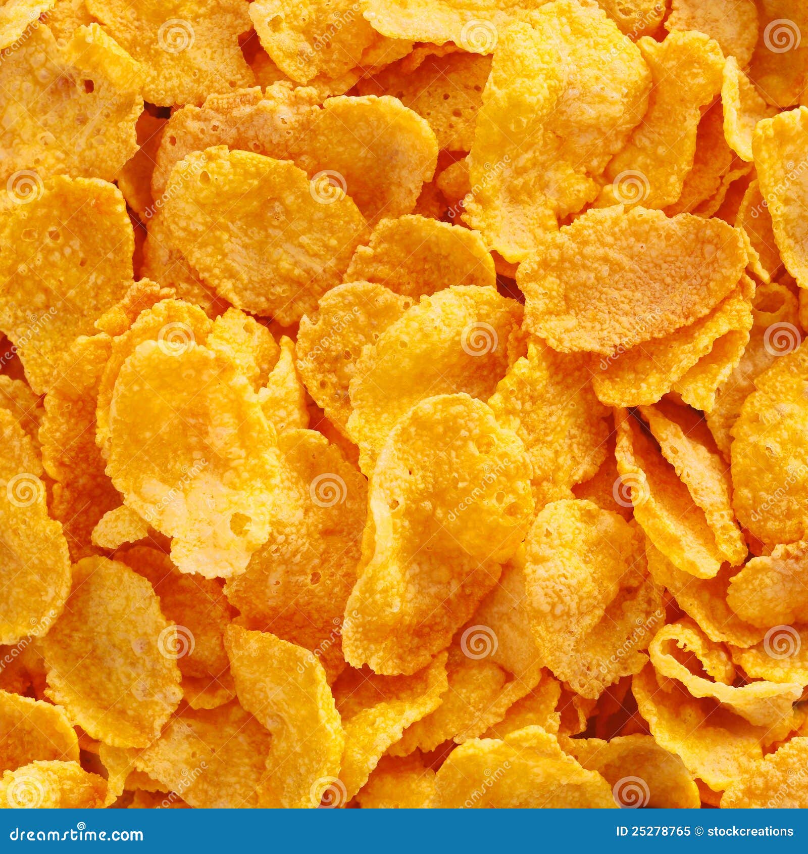 Close Up View of Corn Flake Cereal Stock Image - Image of breakfast ...