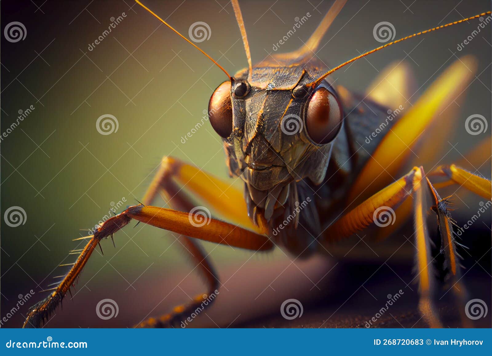 Close-up View on Cricket Bug - AI Generated Wallpaper Stock ...