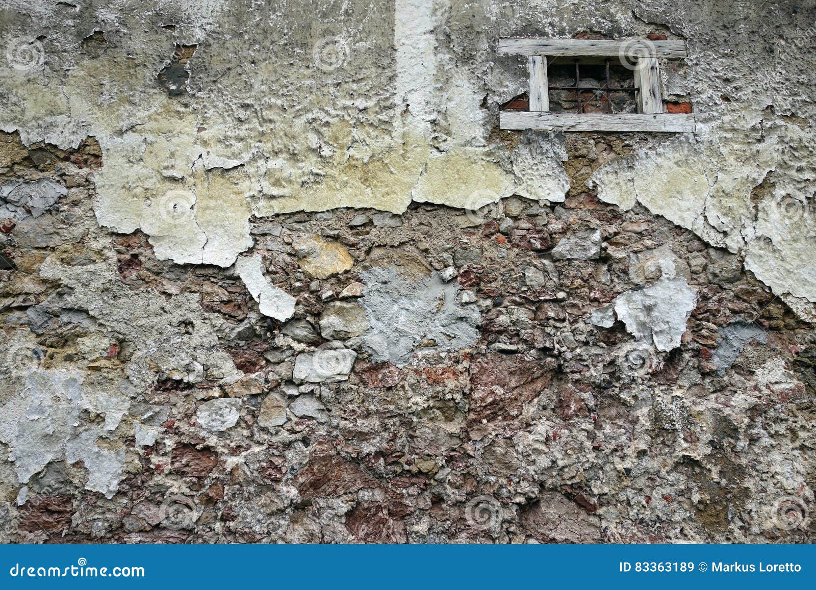 Close Up View of Crumbling Plaster Brick Wall Stock Image - Image of ...