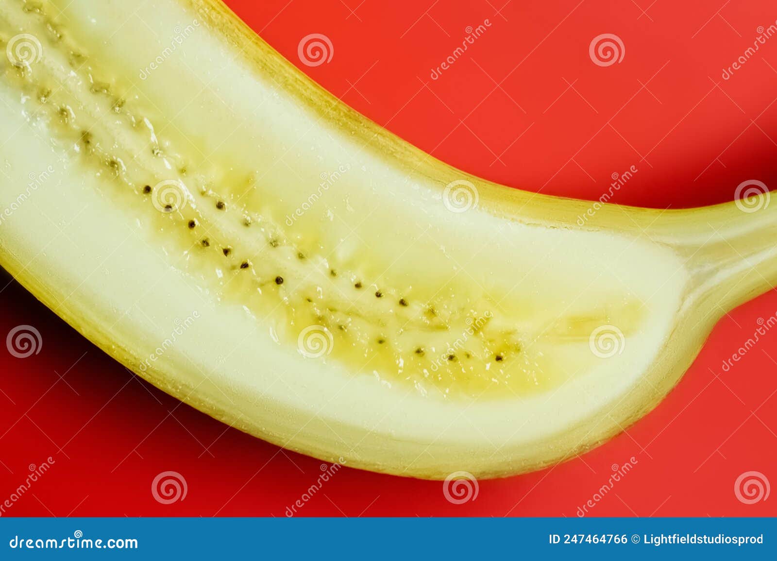 Close Up View of Cut Banana Stock Photo - Image of banana, ripe: 247464766