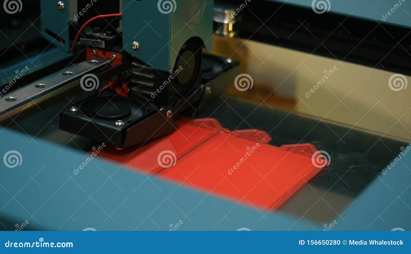 Close-up View of 3d Printer during Work at Science Technology ...