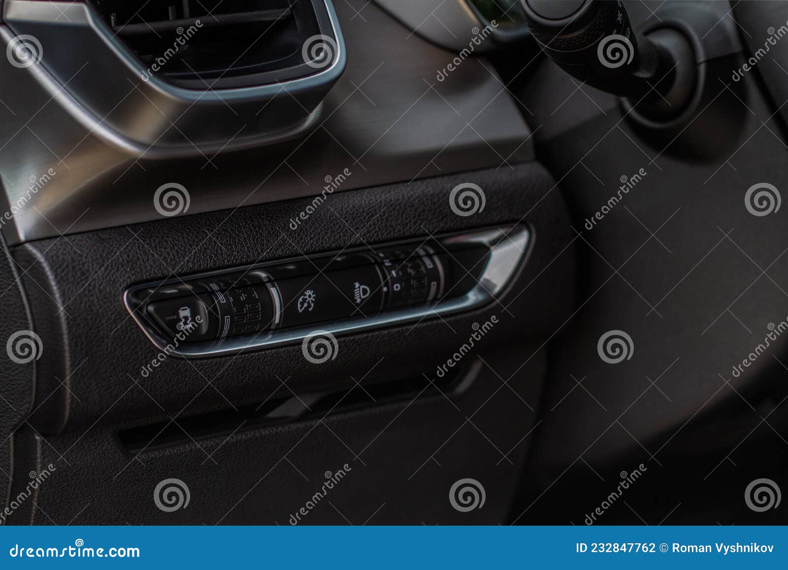 Close Up View of Dashboard Instrument Panel Backlight. Stock Photo ...