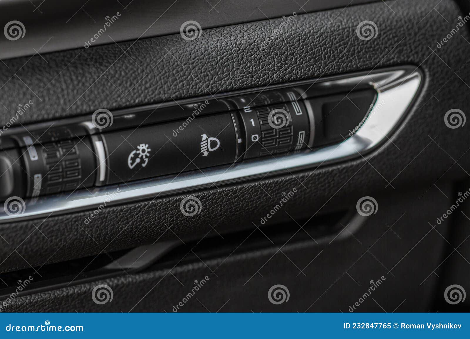 Close Up View of Dashboard Instrument Panel Backlight. Stock Image ...