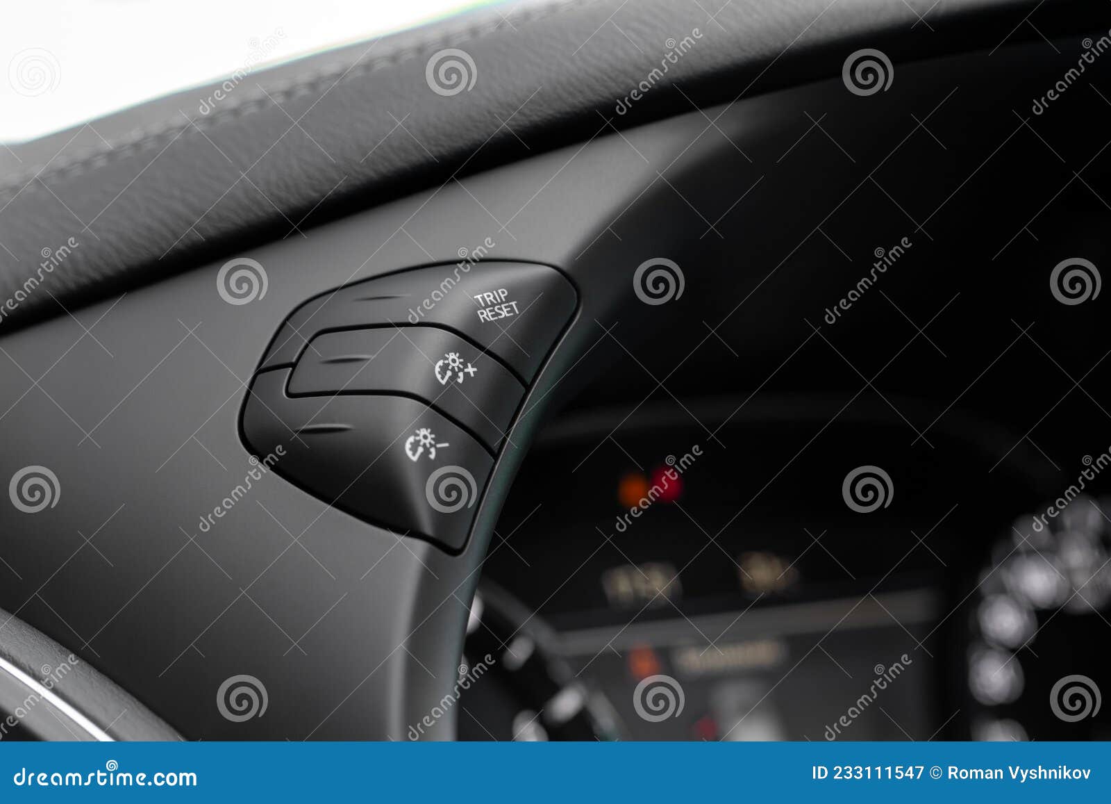 Close Up View of Dashboard Instrument Panel Backlight. Stock Image ...