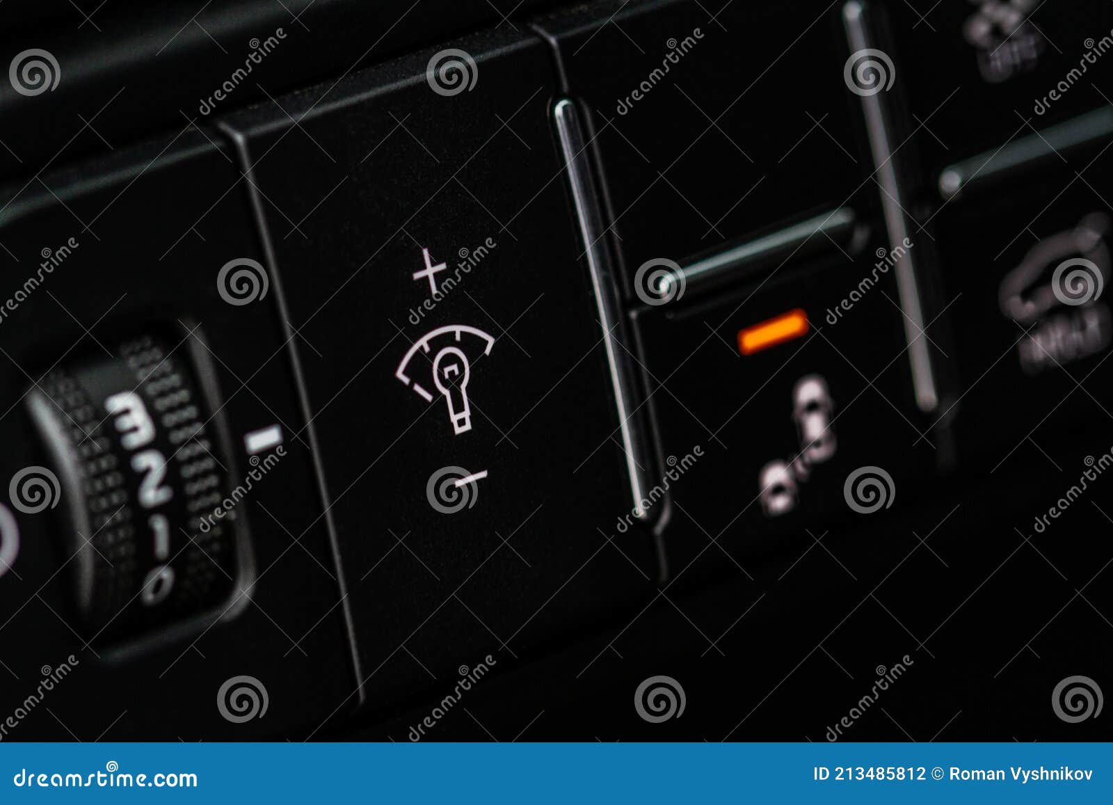 Close Up View of Dashboard Instrument Panel Backlight. Interior Detail ...