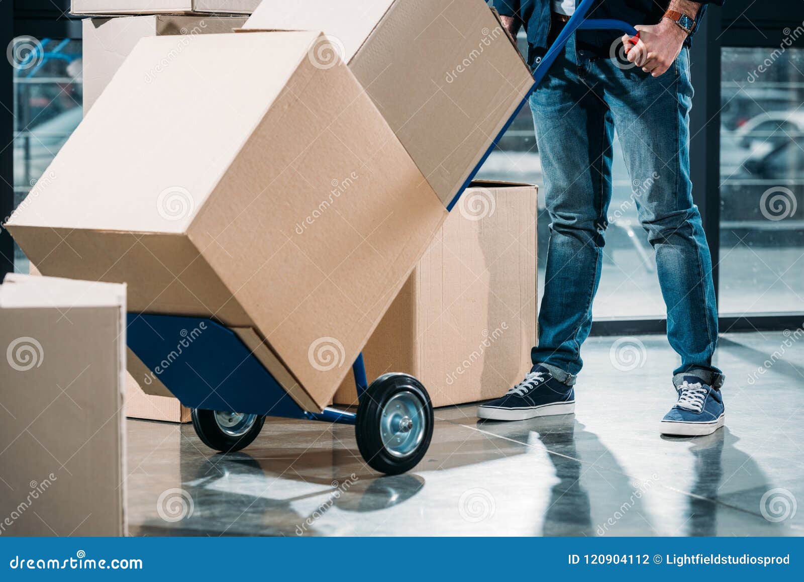Close-up View of Delivery Man Stock Photo - Image of order, space ...