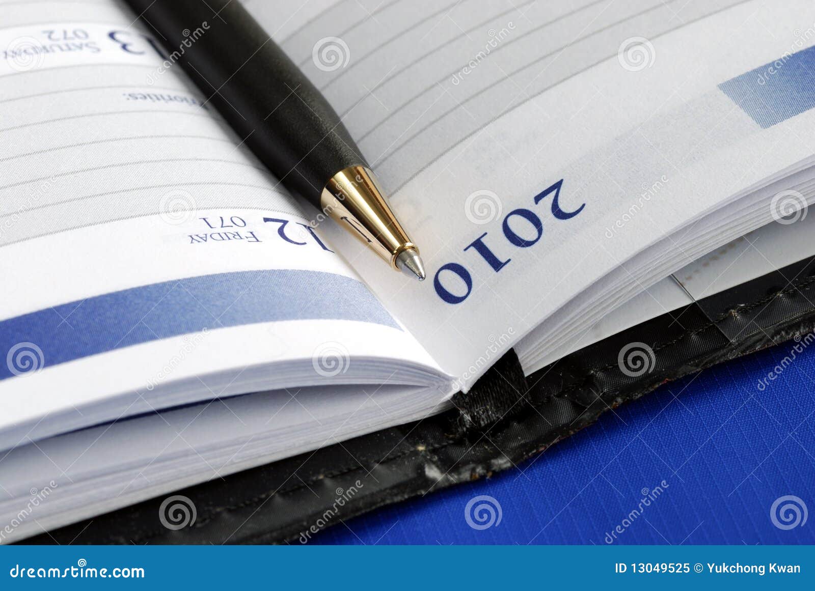 Close Up View of the Diary with a Pen Stock Image - Image of notepad ...