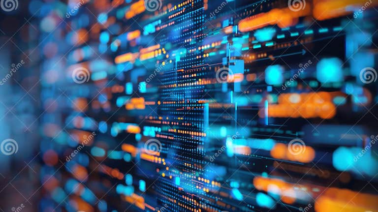 Close-up View of a Digital Screen Showcasing Evolving AI Algorithms and Regulatory Documents ...